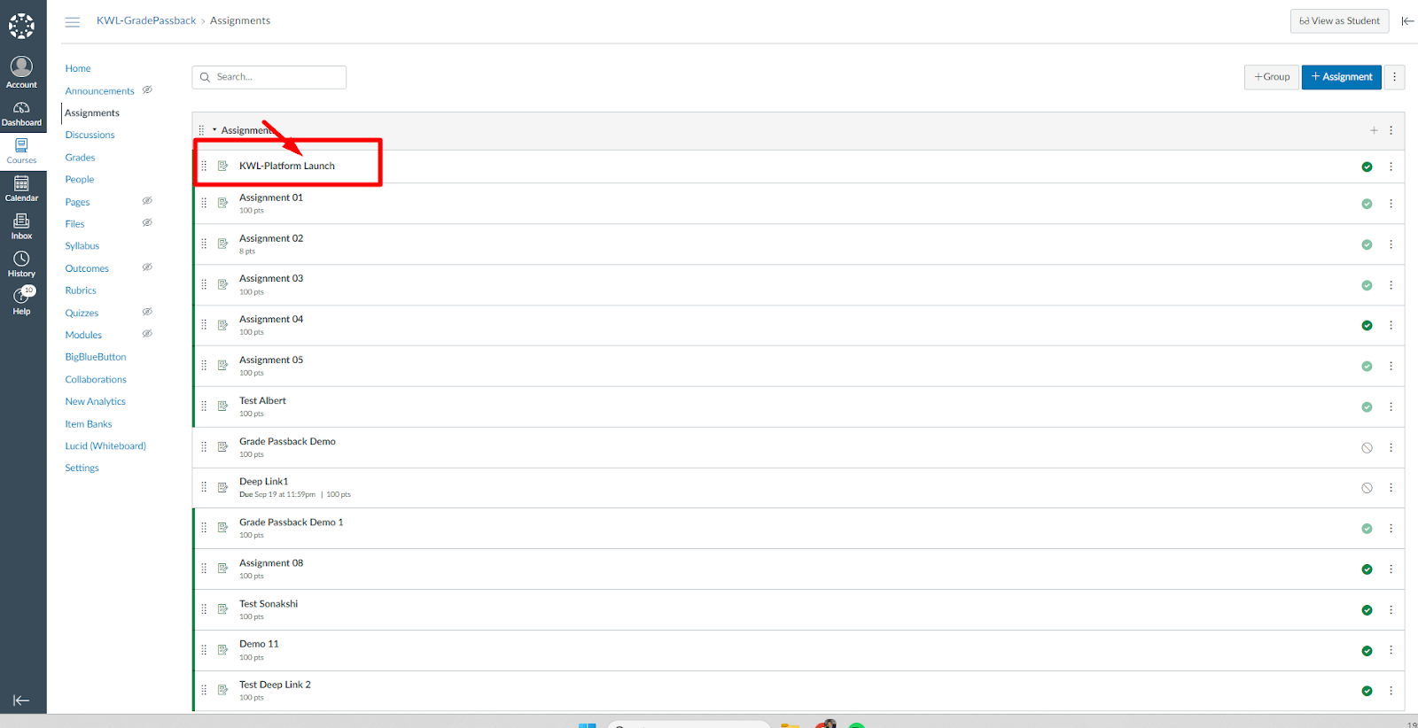 Deep Link Feature - The KWL Hub